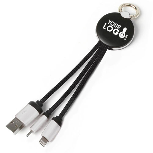 Clip-On Charging Cable with Double Side Light Up Logo | Customized ...