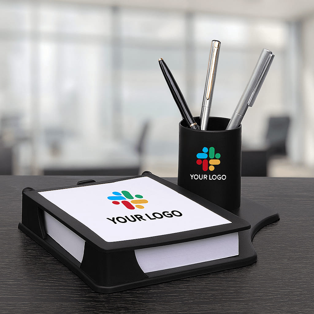 Customised Writing Pad With Tumbler And Calendar With Logo