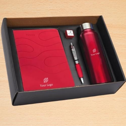 Corporate Gift Set with Custom Logo Printing – Red Theme