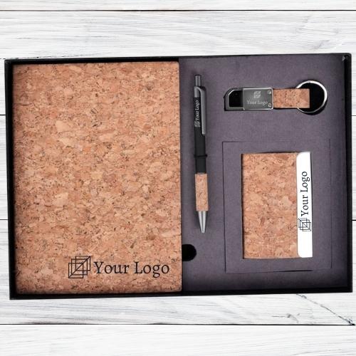 Custom Logo Printed Cork Gift Set – Sustainable Corporate Gifts India 2025