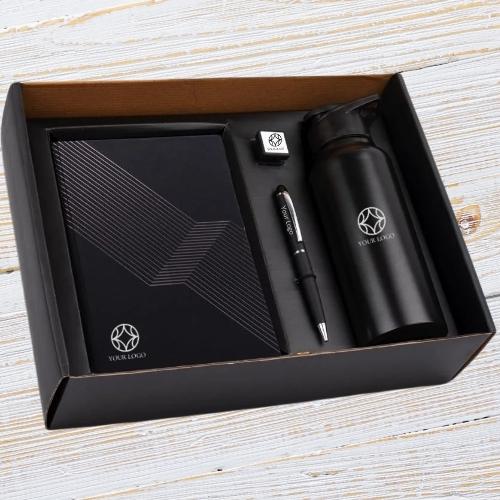 Custom Black Gift Set with Logo Printing – Corporate Combo