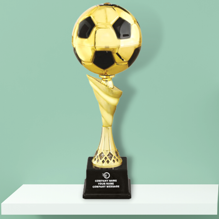 Gold Finish Football Trophy – Custom Soccer Champion Award (38cm & 43cm)