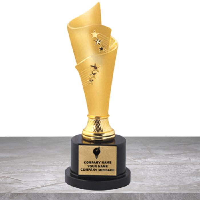Gold Rising Star Trophy - Buy Custom & Engraved | Promotional Wears