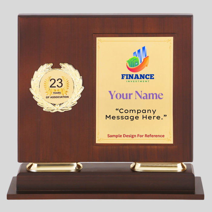 Custom Engraved Wooden Association Plaque for Long Service 2025 ...