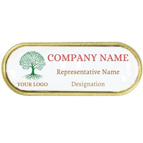 Custom Gold Plated Metal Badge | Personalized Name & Logo Badges ...