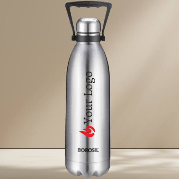Borosil Bolt Double Wall Steel Bottle | Custom Logo Business Gift ...