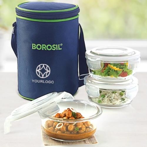 Buy Borosil Microwave Safe Lunch Box 3 Containers Online