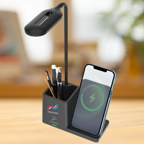 Pebble Beam Wireless Charger And Pen Holder Table Lamp | Electronics Gift