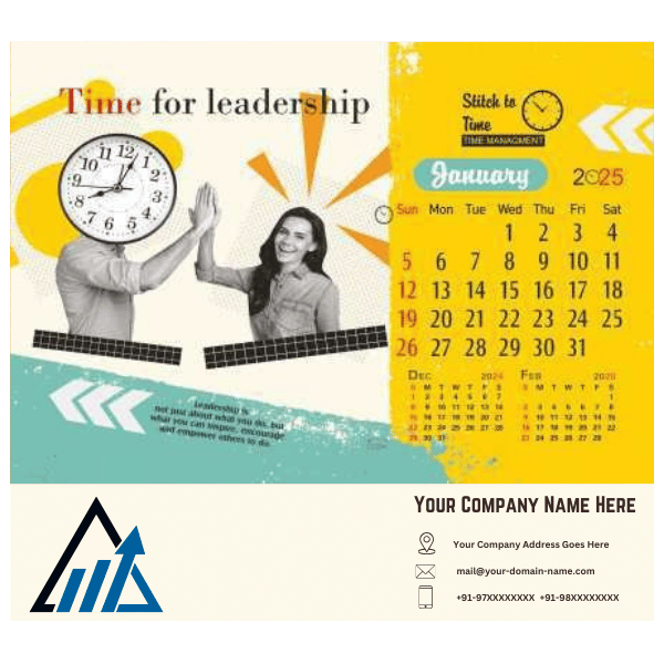 Personalized Time Management Table Calendar | Boost Productivity Year-Round