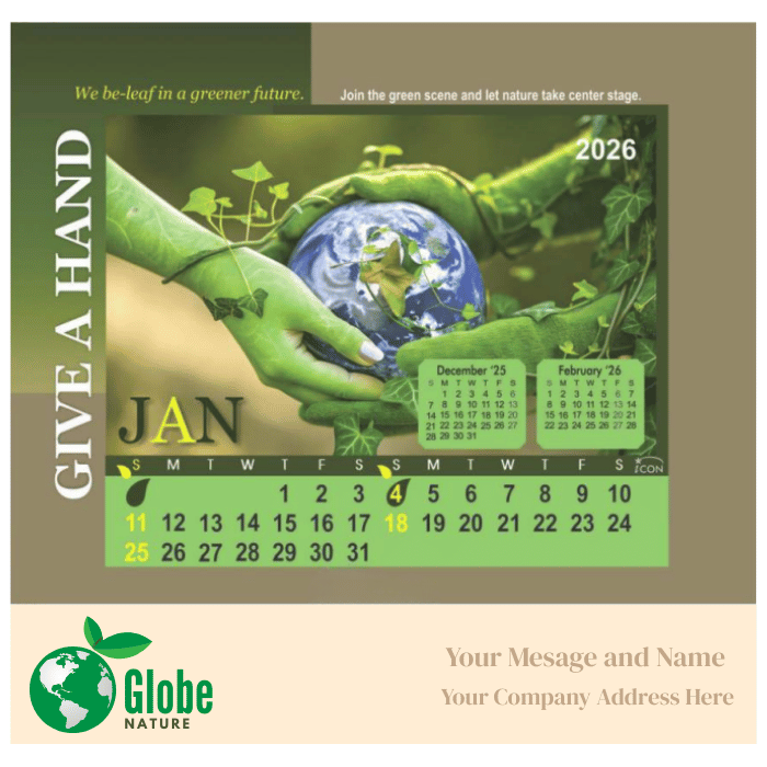 Think Green Save Earth Table Calendar | Eco-Friendly & Sustainable Living