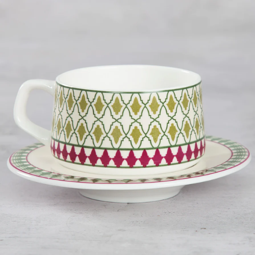 India Circus Rose Mallow Moscheutos Cup & Saucer Set|Household Cups ...