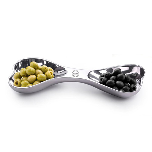 Stainless Steel Dual Candy Server | Stainless Steel Candy Bowl with ...