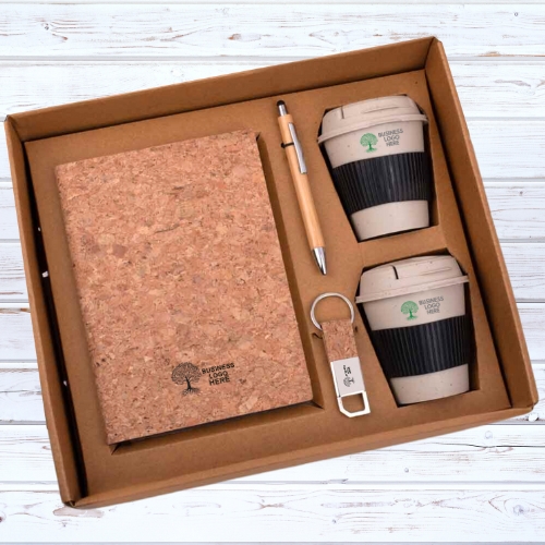 Custom Printed Eco Gift Set with Diary & Coffee Cups India