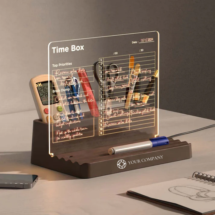 Taskmaster Lite Time Box Desk Organizer | Personalized desk Organizers