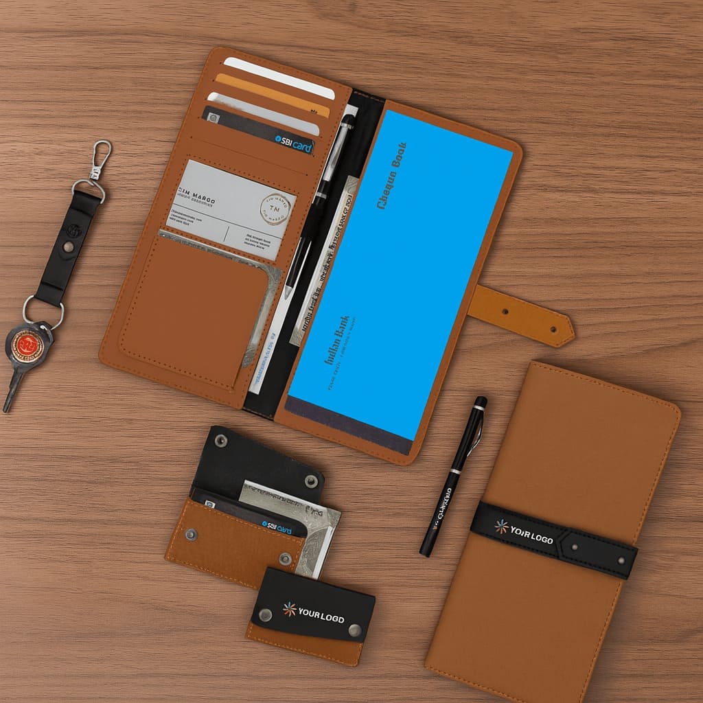 Custom Bank Organizer Gift Set with Logo – Corporate Gifting India